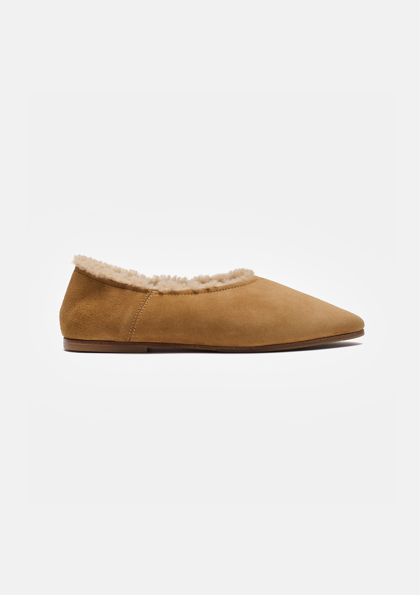 Pointed Toe Flats in Shearling Wool | Handmade in Italy | Babú Milano ...