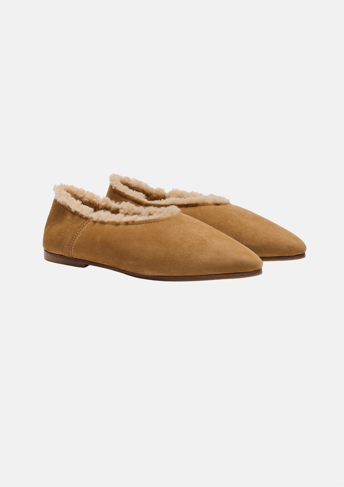 Pointed Toe Flats in Shearling Wool | Handmade in Italy | Babú Milano ...