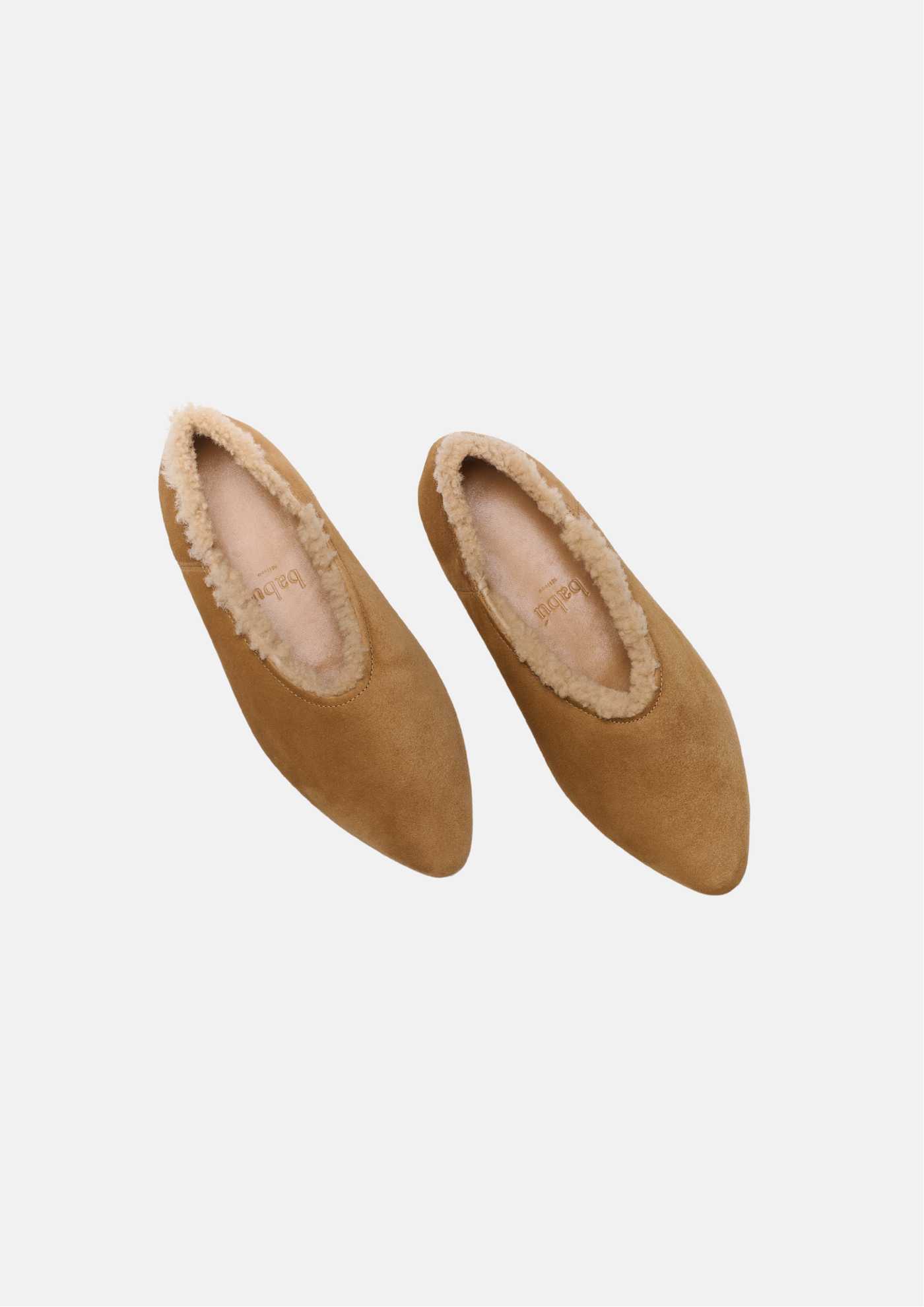 Pointed Toe Flats in Shearling Wool | Handmade in Italy | Babú Milano ...